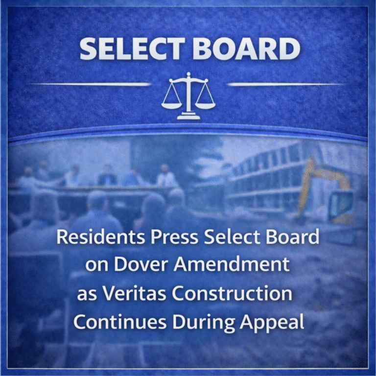 Residents press Select Board on Dover Amendment as Veritas construction ...